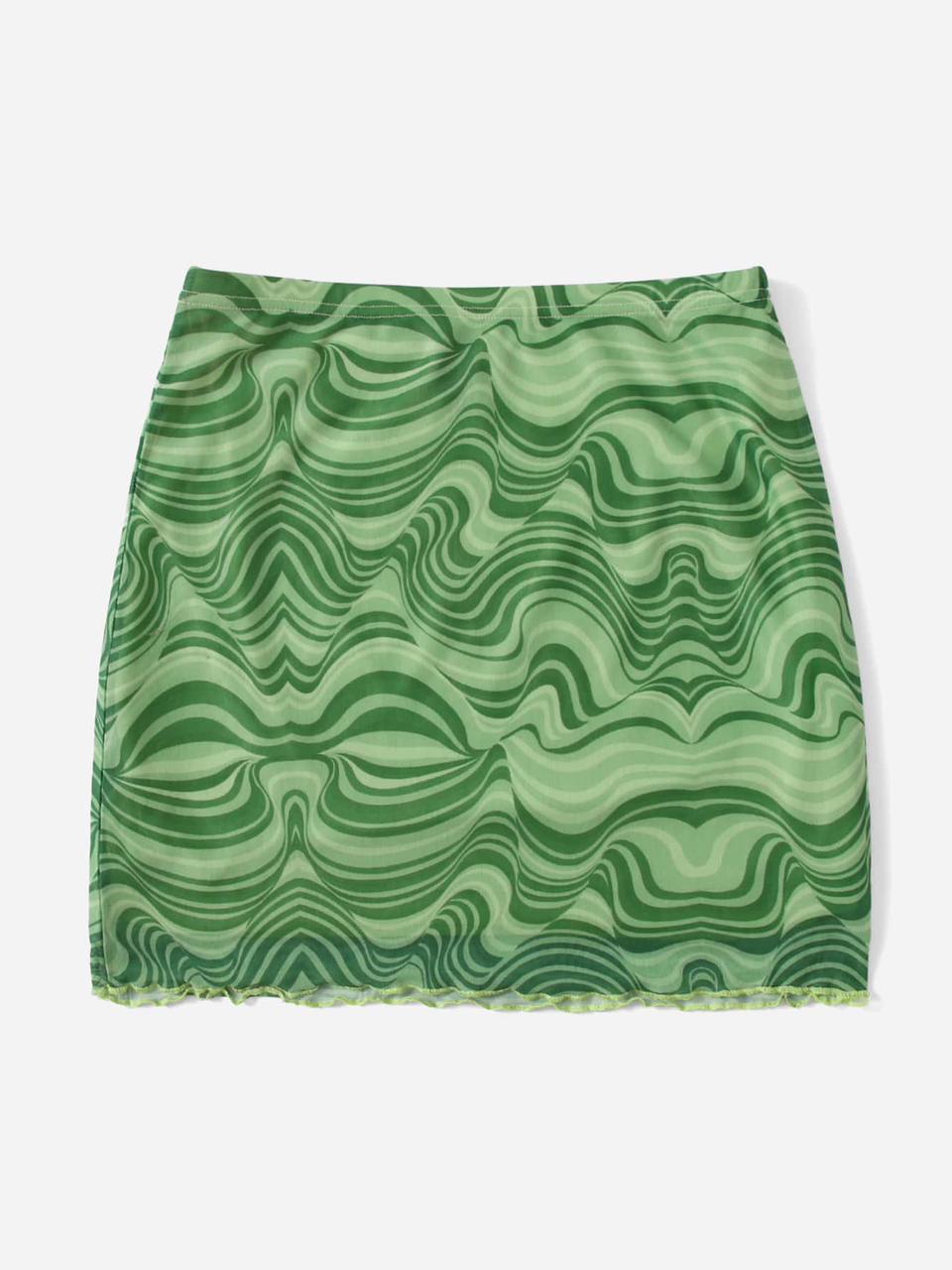 SHEIN Marble Print Skirt - Shoppngo